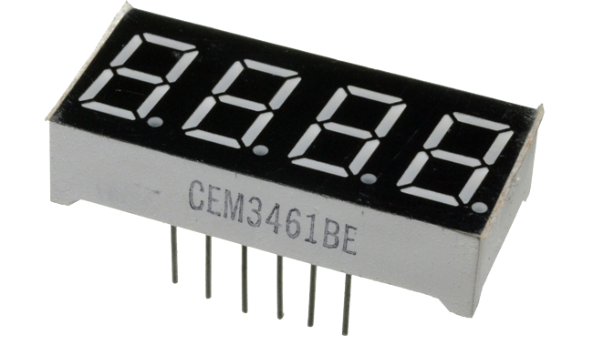 Display Multiplexado Anodo Comun de 4 digitos 15x30mm (CEM3461BE ...